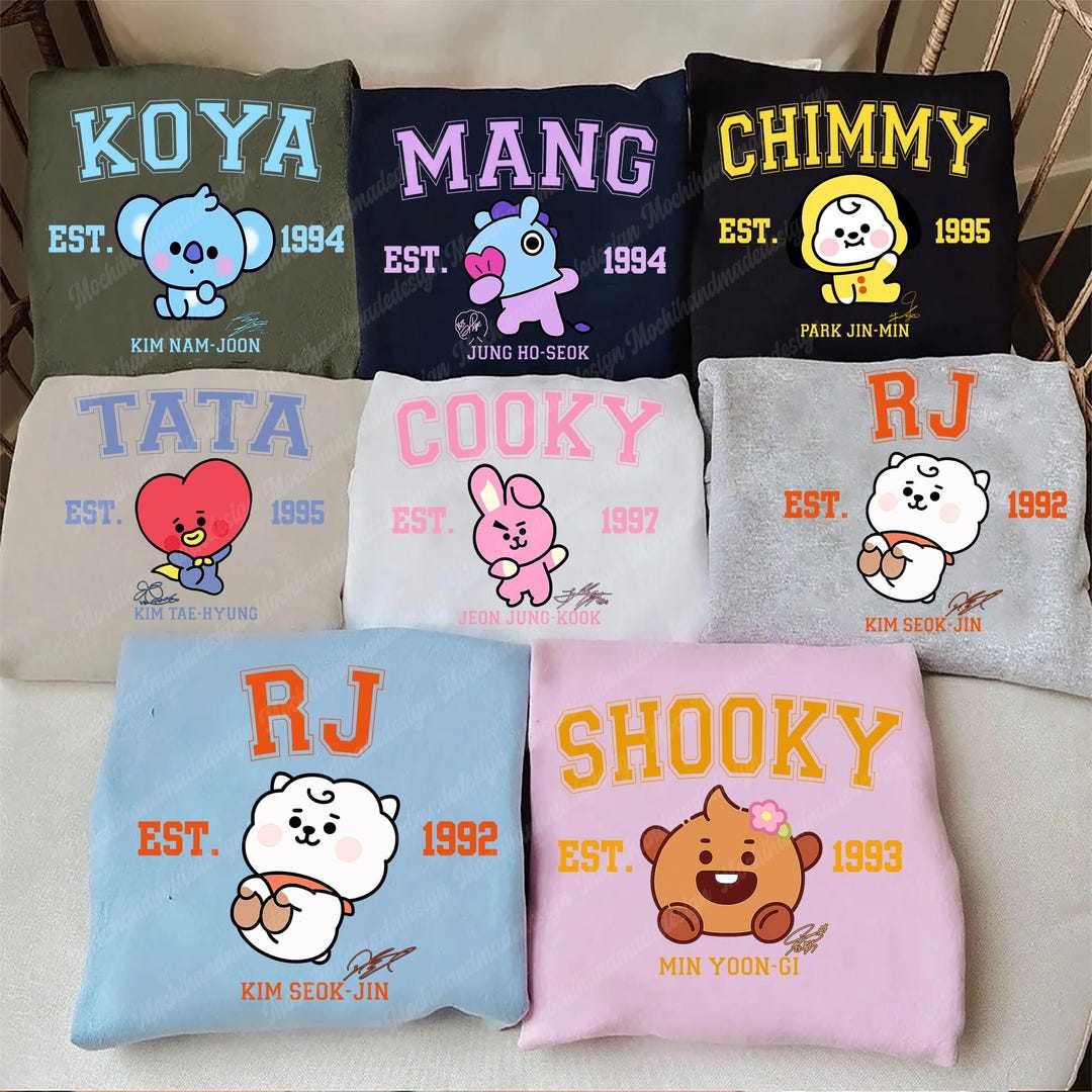 BTS BT21 Characters Shirts, BTS Shirt, Army Shirts, Gift for Her ...