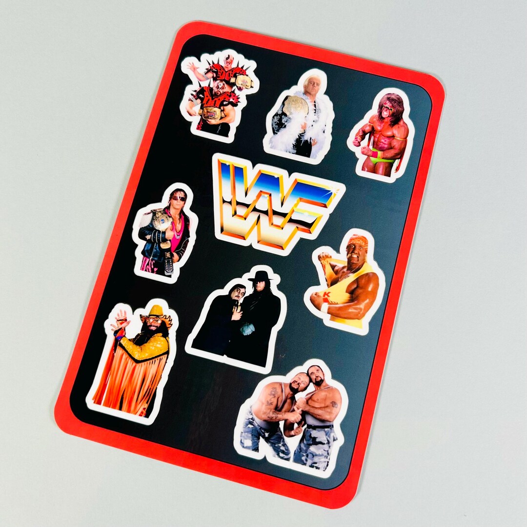 Retro Style WWF Inspired Vinul Sticker Sheet Waterproof Perfect for ...