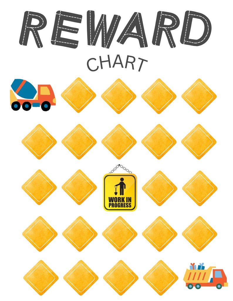 Construction Reward Chart - Etsy