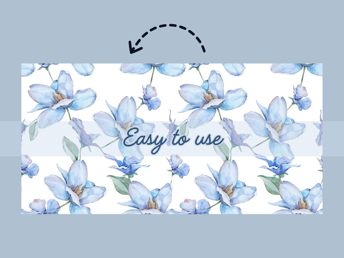 16 Blue Flora Seamless Pattern Background | Clip Art | Printable | High ...