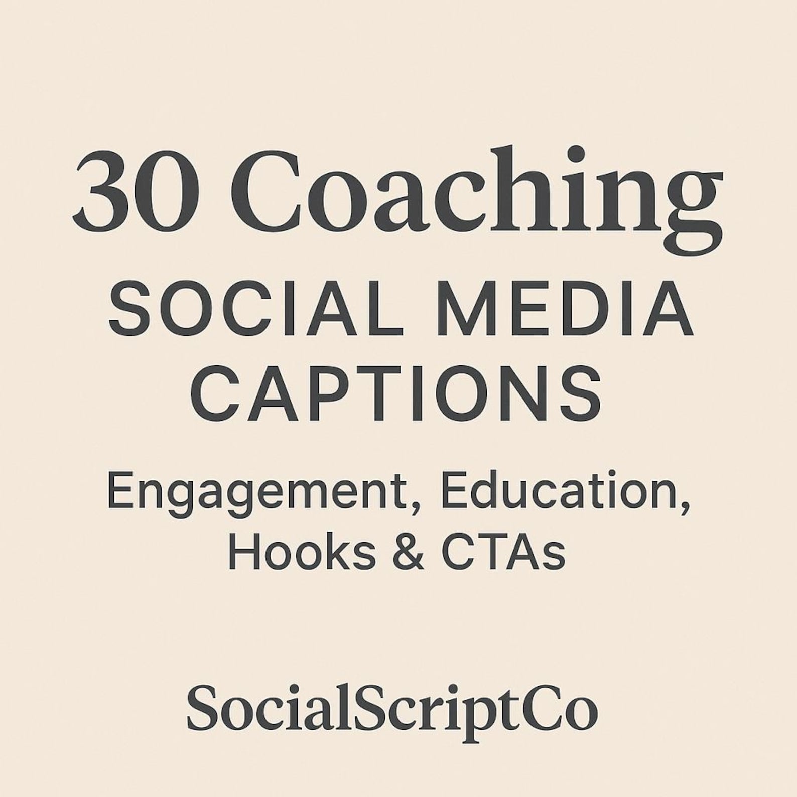 Coach Social Media Captions | 30 Coaching Posts + Hooks, Ctas ...