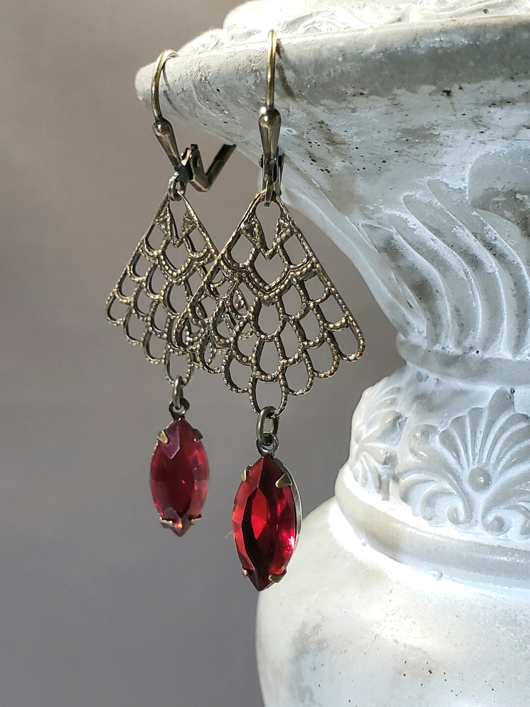 1920s Flapper Art Deco Earrings - Edwardian Style Jewelry - 1920s Art ...