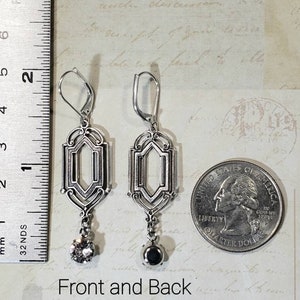 Silver Crystal Flapper Earrings - 1920s Art Deco Jewelry - Great Gatsby ...