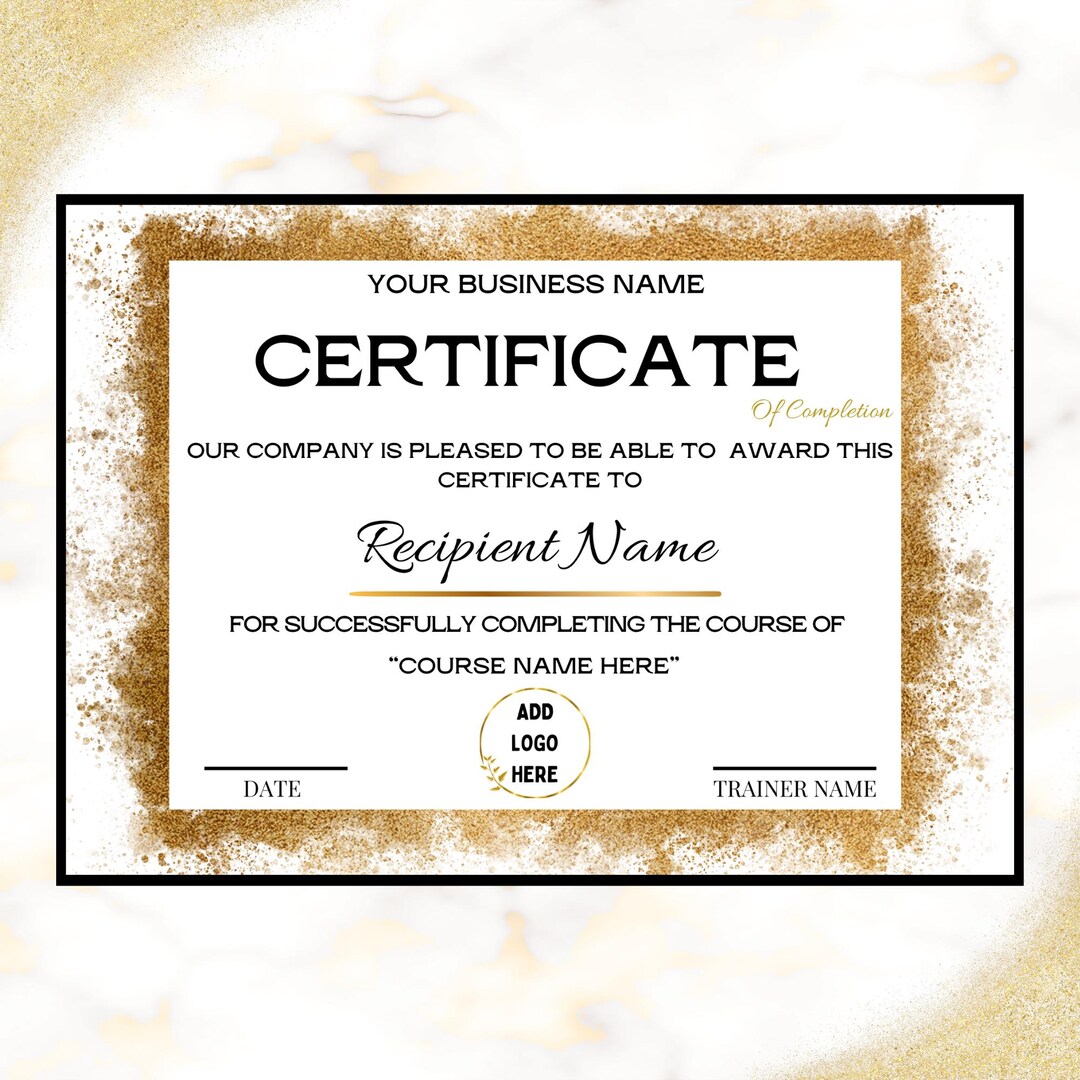 Certificate of Achievement - Etsy