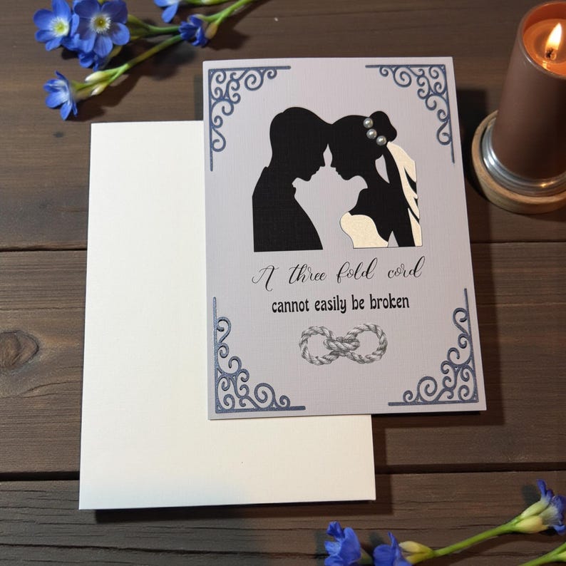 Three Fold Cord Wedding Greeting Card (5x7) - Etsy