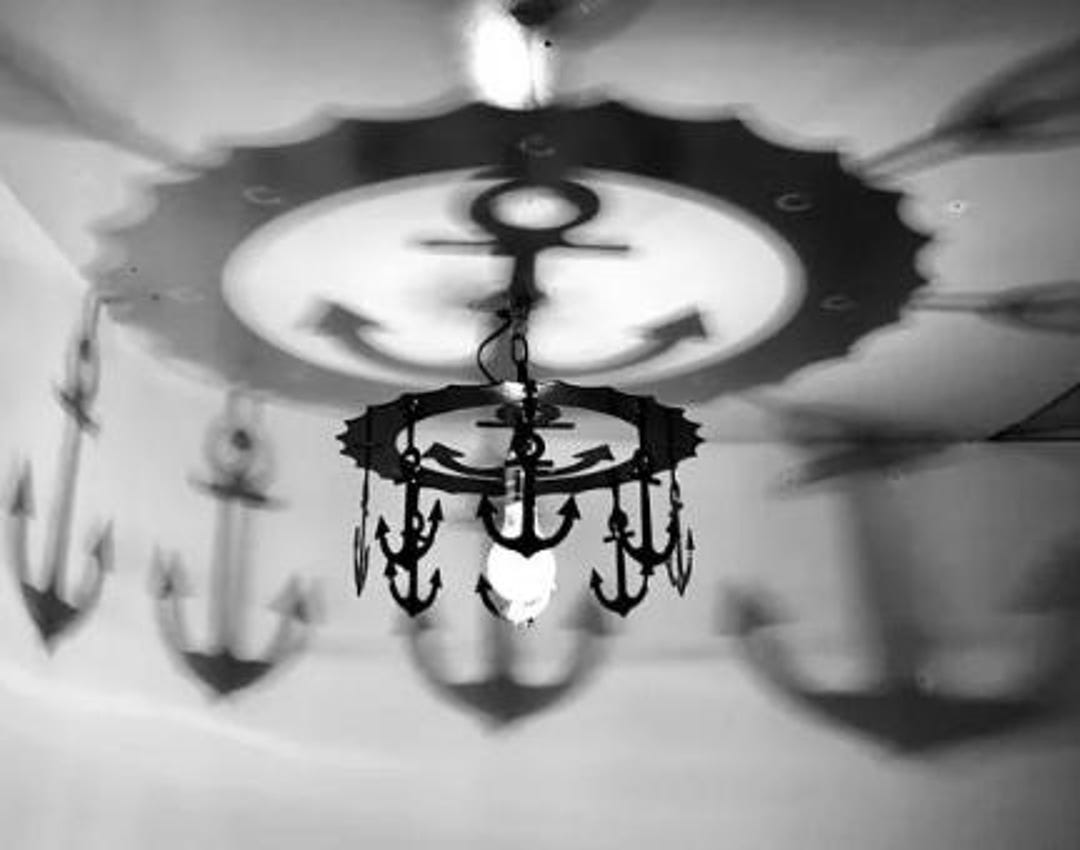 ANCHOR Shadow Light W/ Hanging Anchors - Etsy