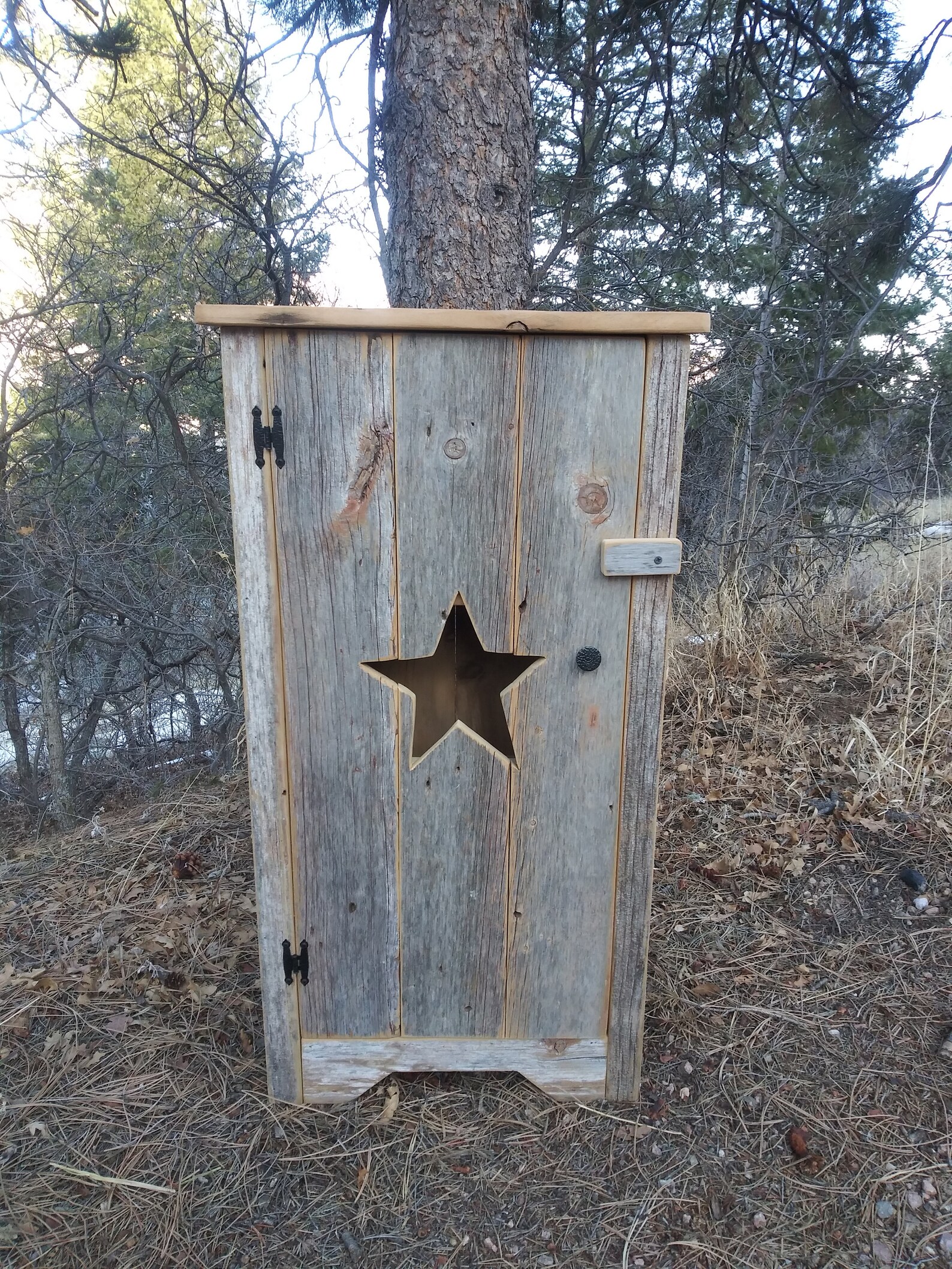 Grey Rustic Star Cabinet - Etsy