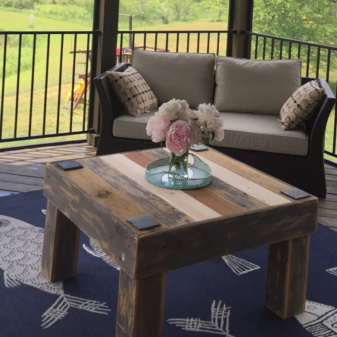 Rustic Square Coffee Table - Etsy