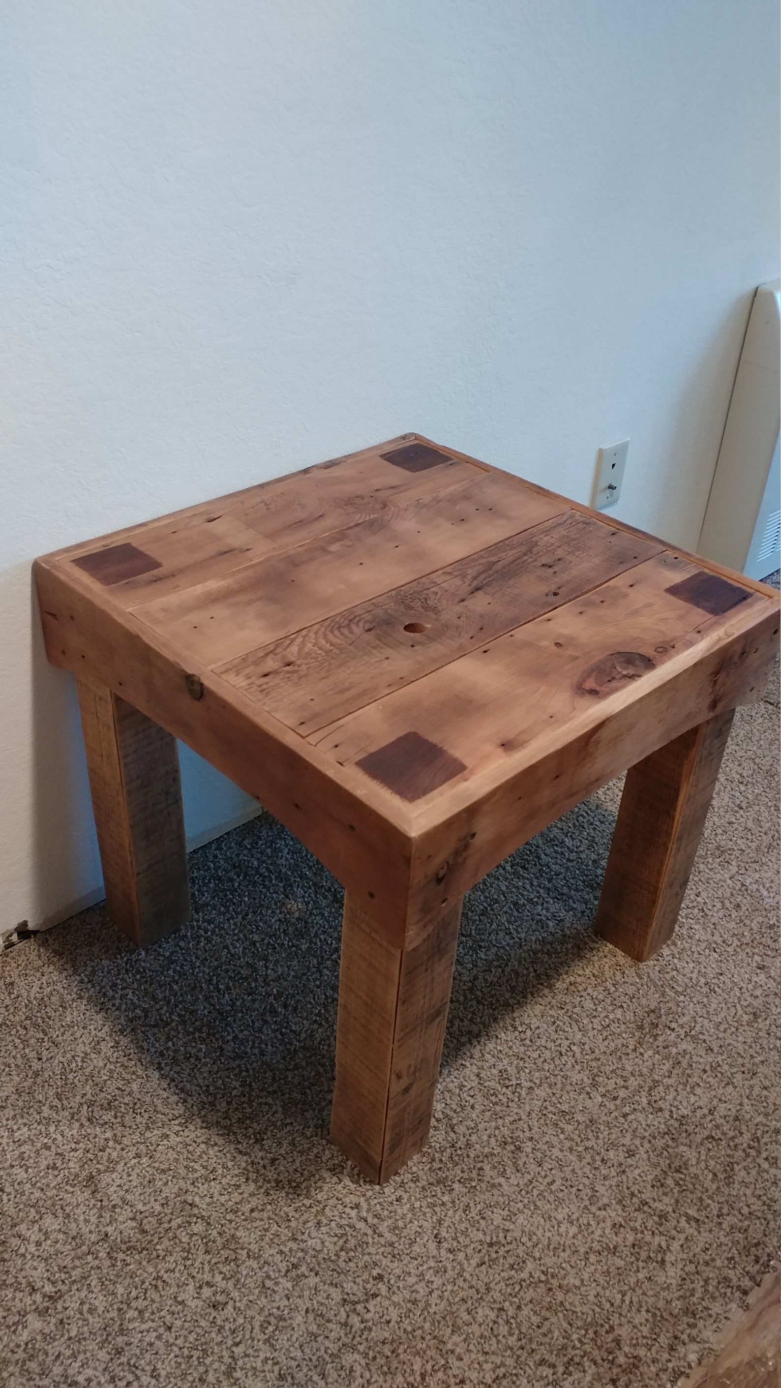 Reclaimed Barnwood End Table - Etsy