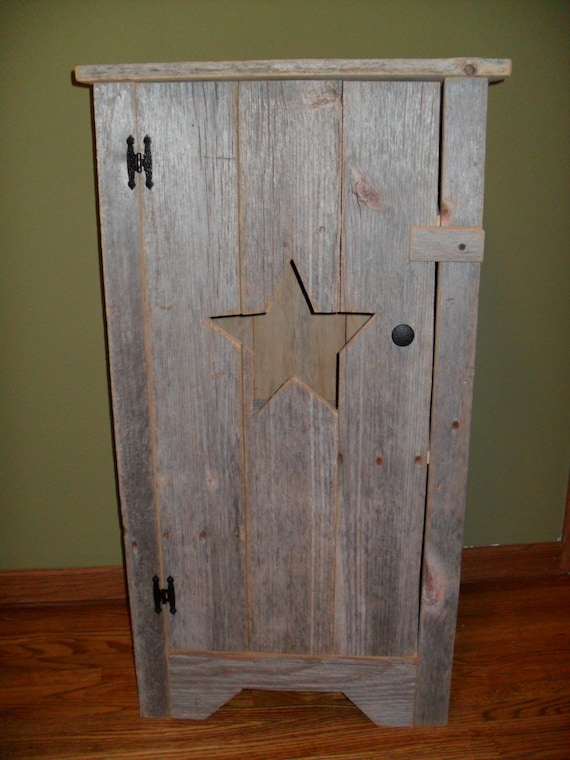Grey Rustic Star Cabinet | Etsy