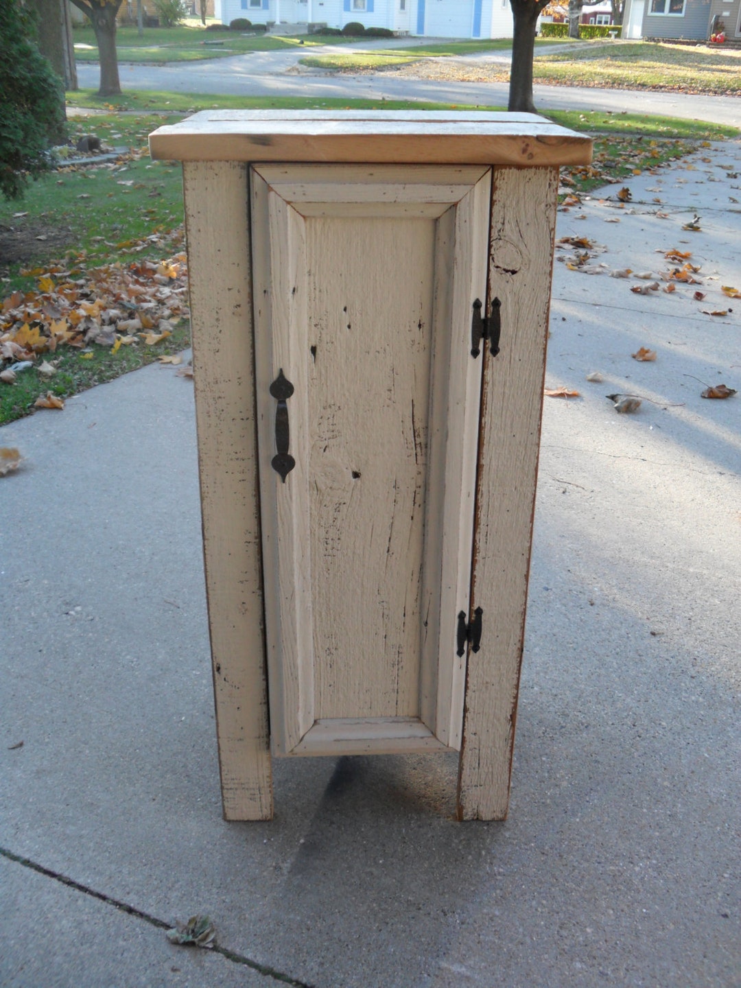 Antique White Small Square Cabinet - Etsy