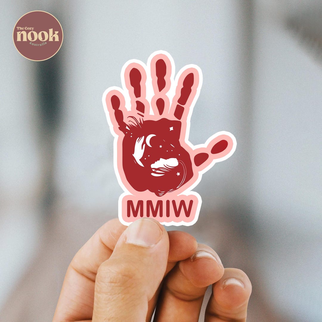 MMIW Red Handprint Sticker, Indigenous Awareness Vinyl Decal, Missing ...