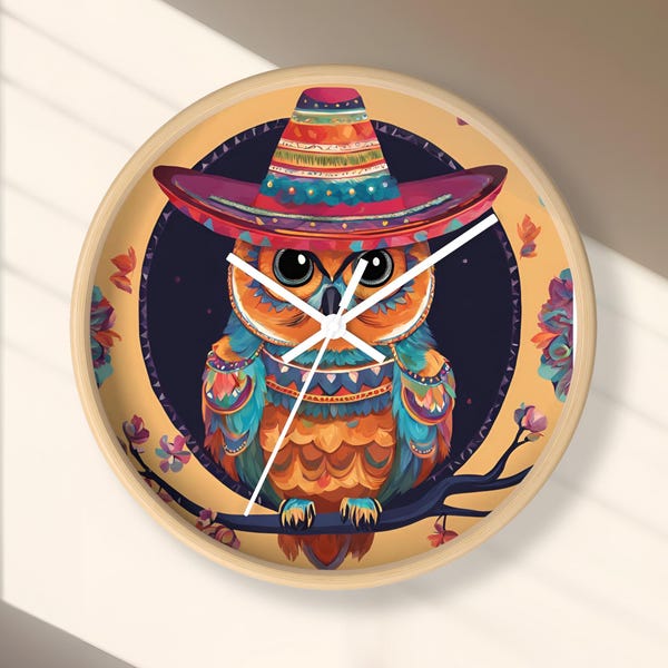 Wooden Owl Clock - Etsy
