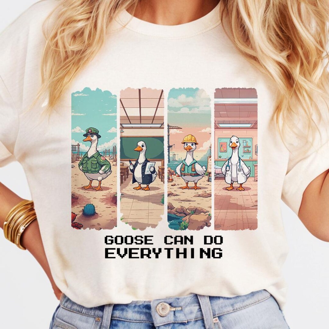 Pixel Goose Can Do Everything Png, Goose Job Png, Goose Soldier Teacher ...