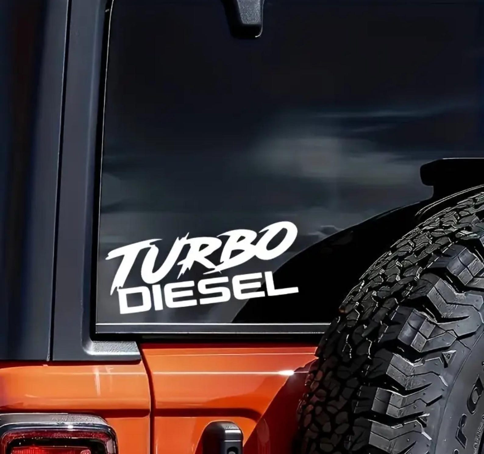 Turbo Diesel Vinyl Sticker for Truck and Cars (silver & Black) - Etsy