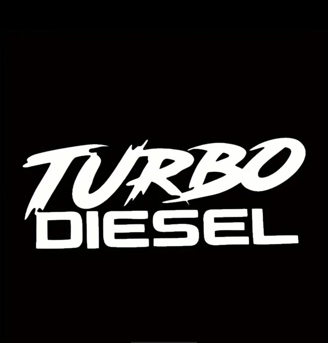 Turbo Diesel Vinyl Sticker for Truck and Cars (silver & Black) - Etsy