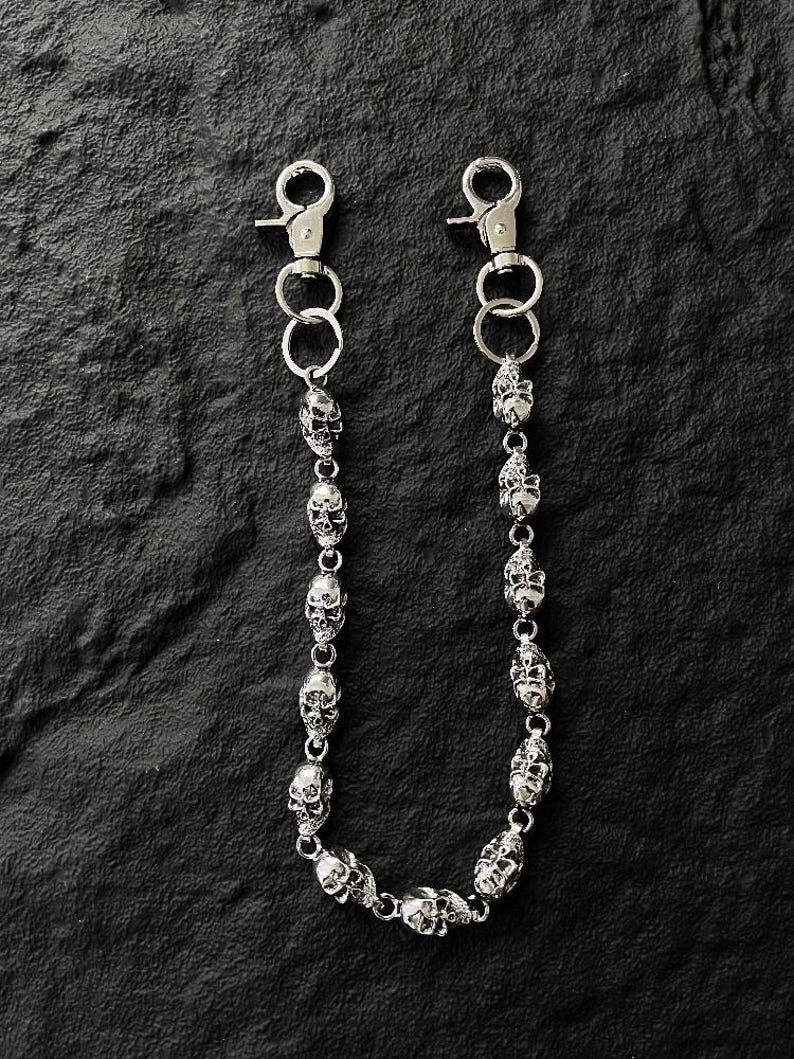 Metal Big Skull Wallet Chain ,jeans Chain,gothic Pants Chain,biker ...