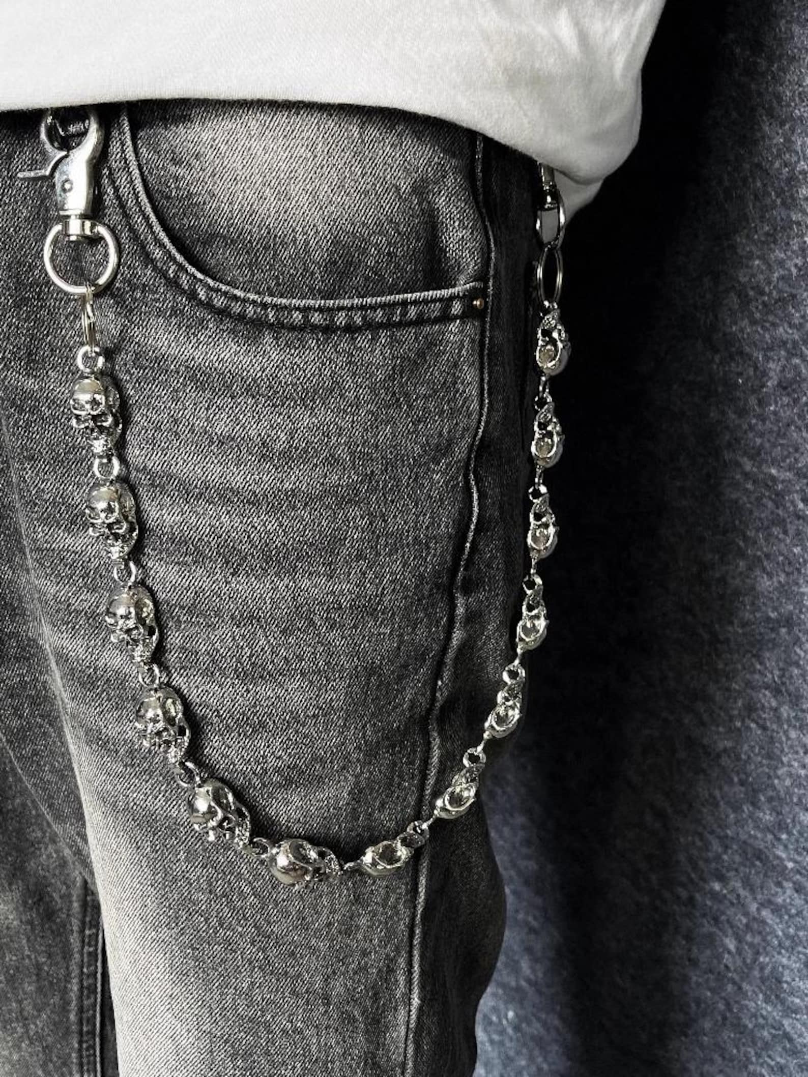 Metal Big Skull Wallet Chain ,jeans Chain,gothic Pants Chain,biker ...