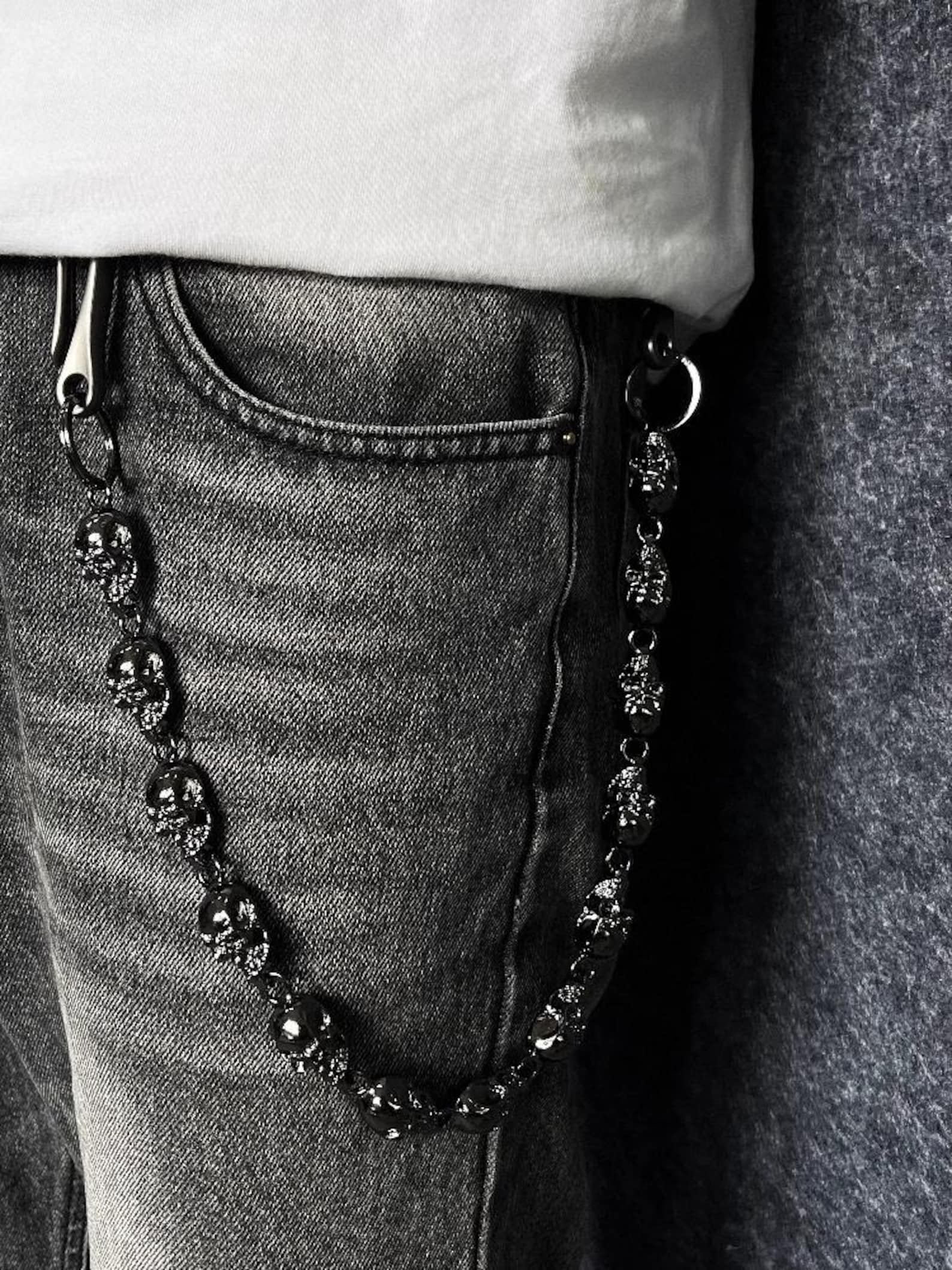 Metal Big Skull Wallet Chain ,jeans Chain,gothic Pants Chain,biker ...