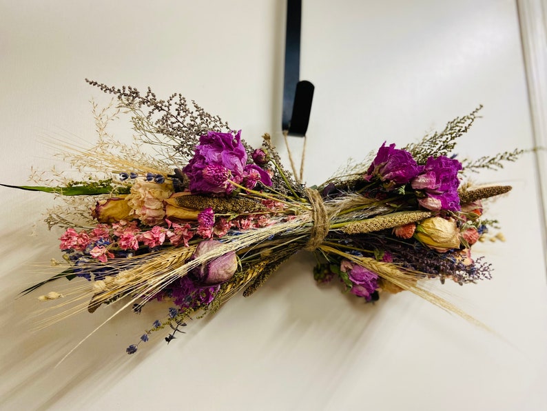 English Cottage Garden Dried Floral Swag All Natural From - Etsy
