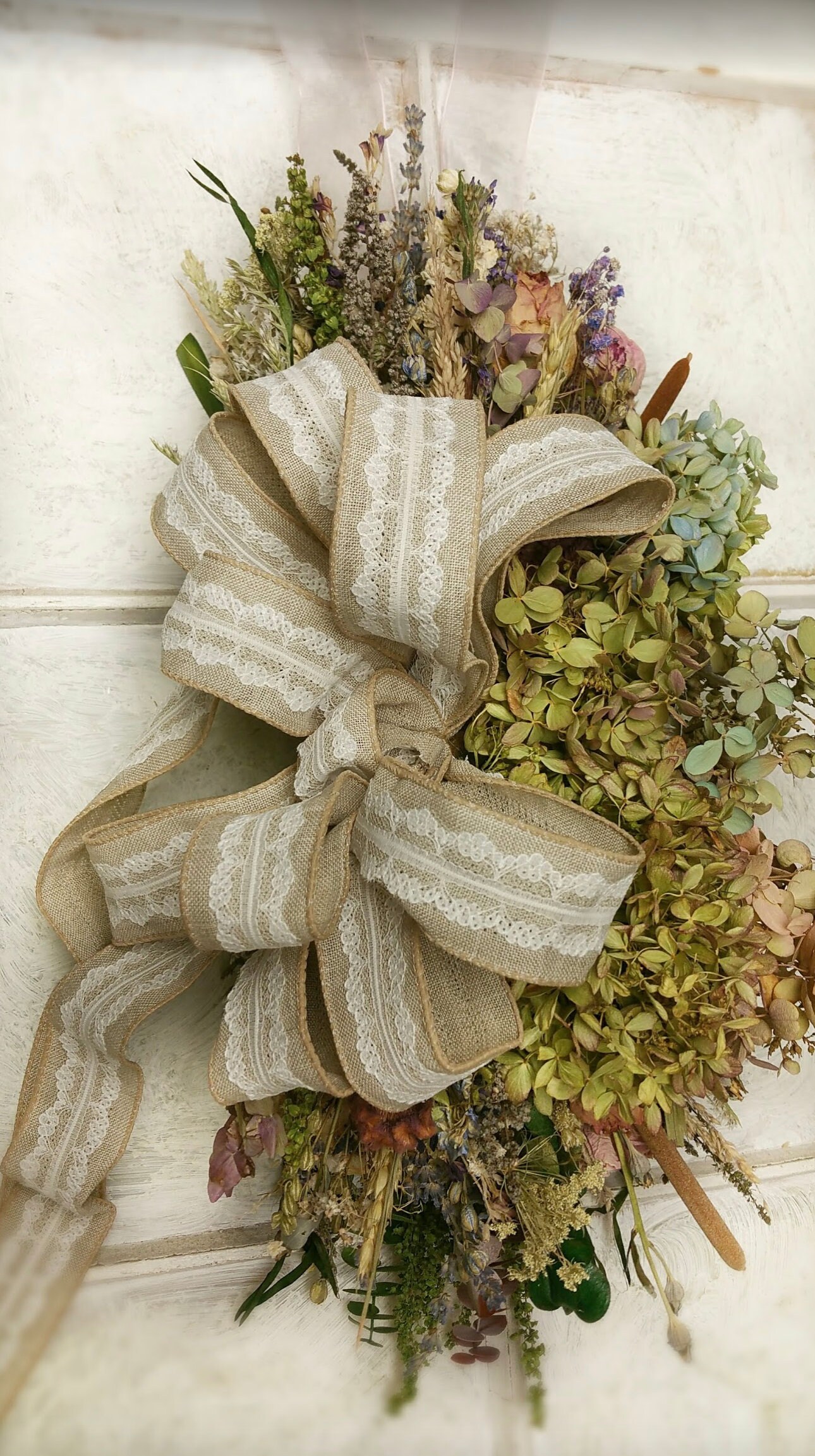 English Cottage Garden Dried Floral Swag 2 All Natural from | Etsy