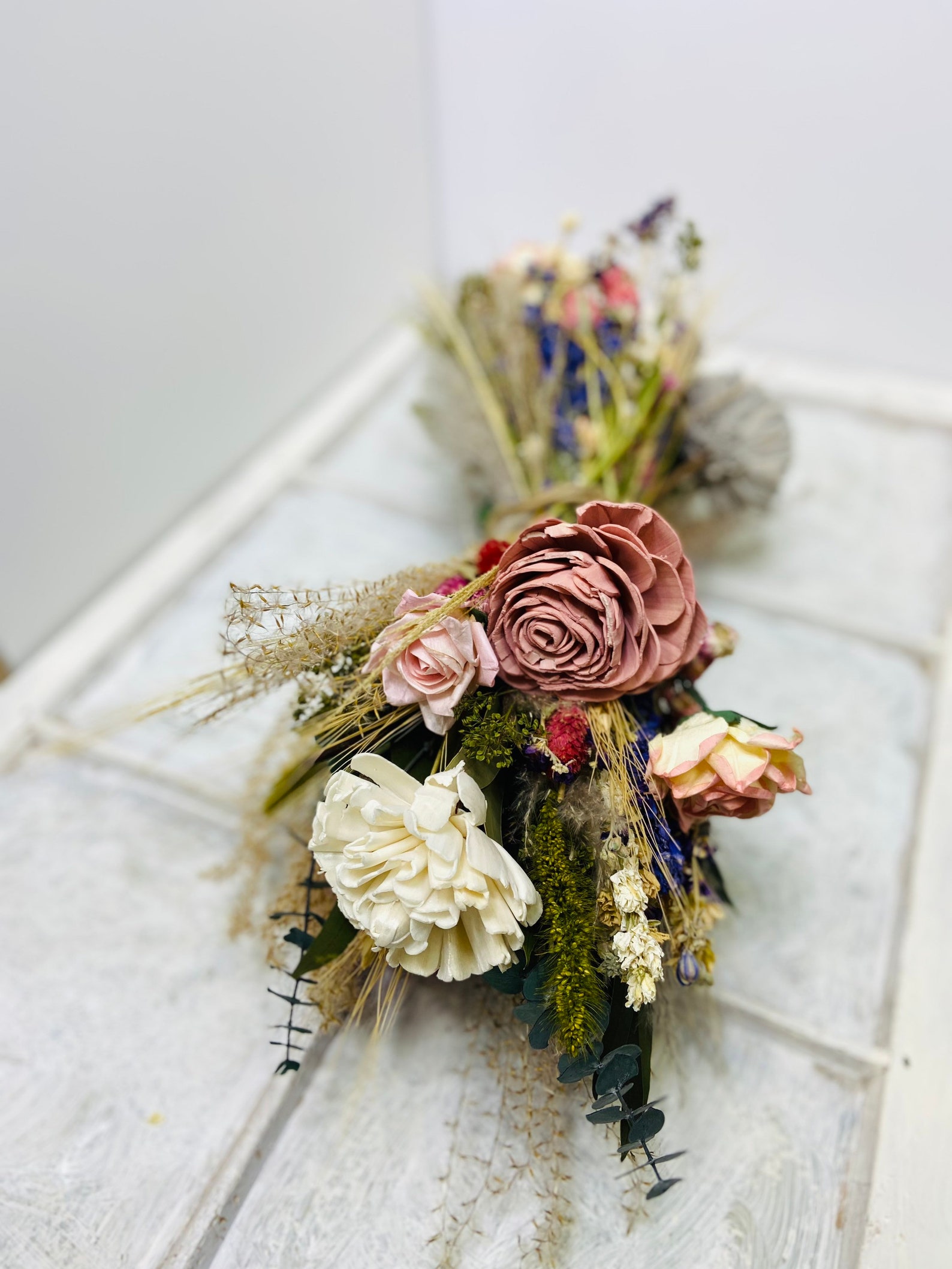English Cottage Garden Dried Floral Swag* Home Decor - Etsy