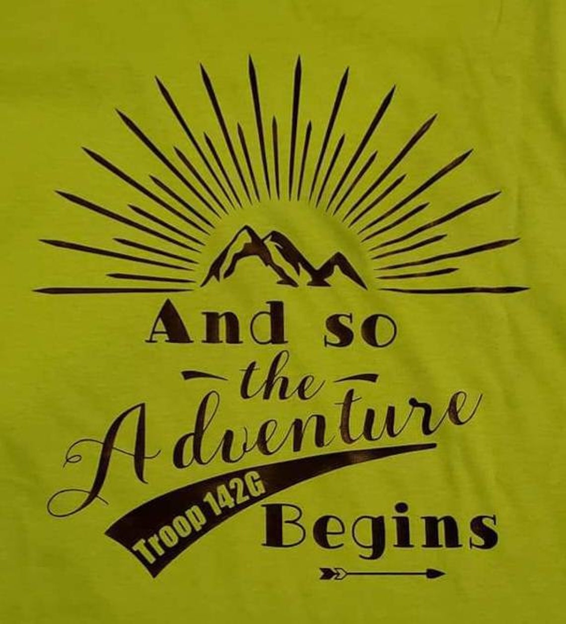 Troop 142G Scouts BSA Class B Tshirt and so the Adventure Begins - Etsy