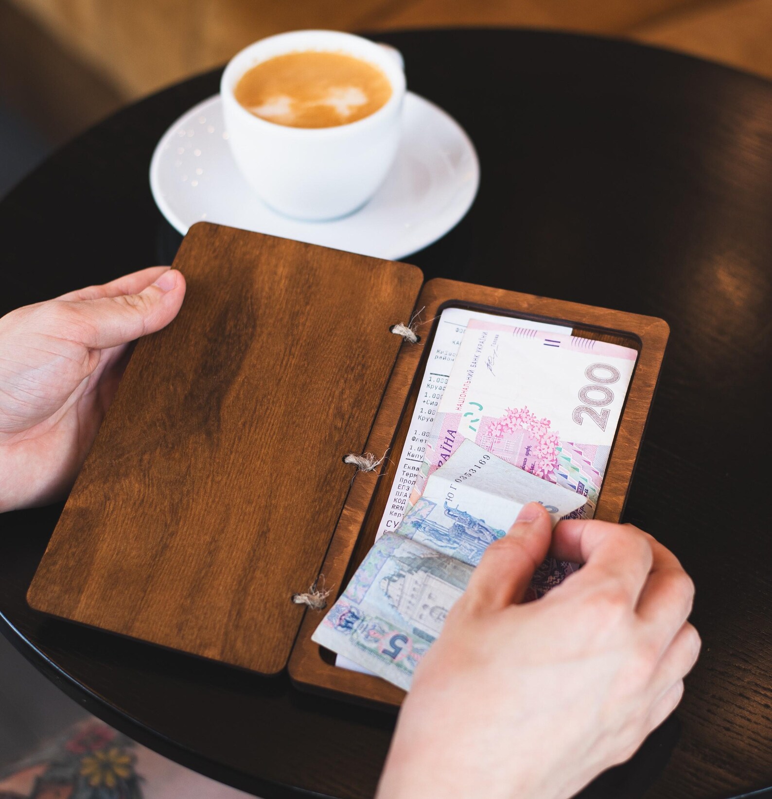 Custom Check Presenter, Wooden Bill Holder, Presenter for Cafe ...