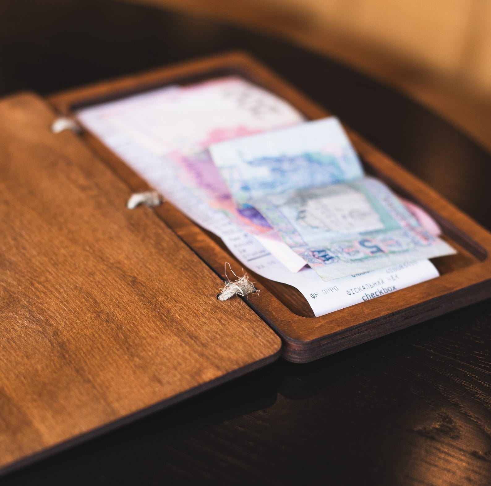 Custom Check Presenter, Wooden Bill Holder, Presenter for Cafe ...