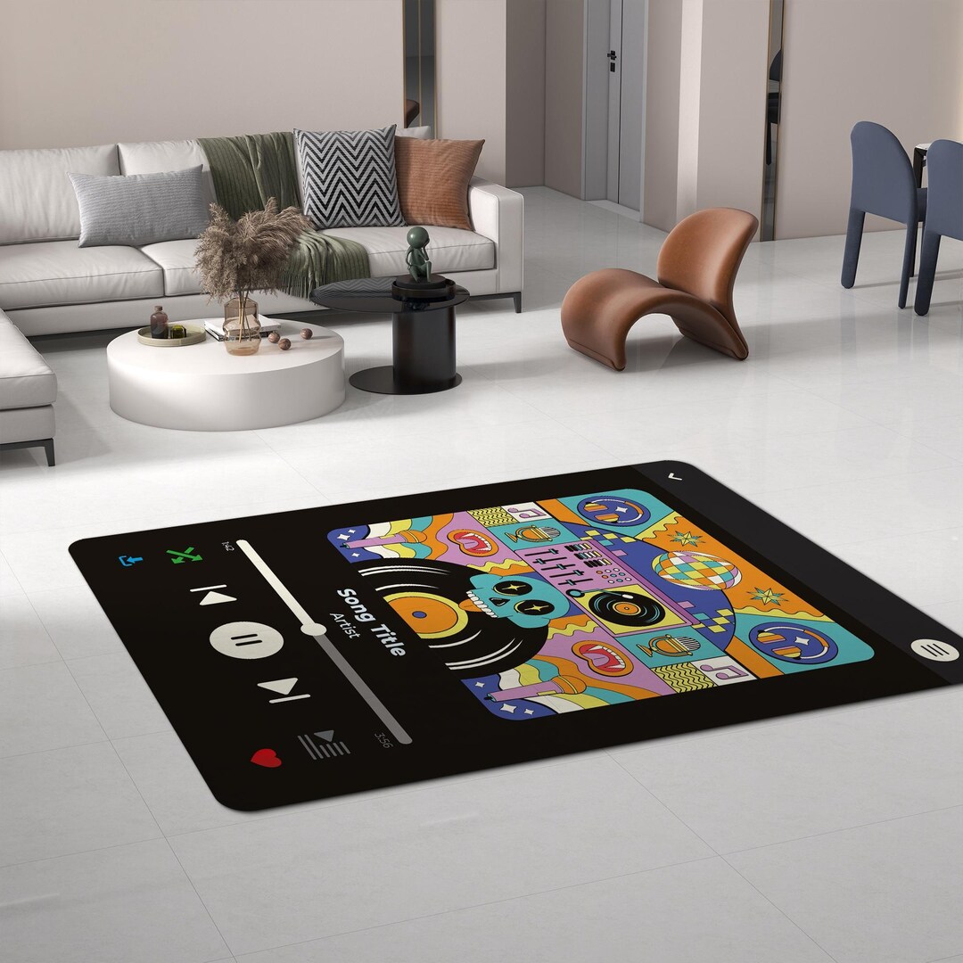 Personalized Album Cover Rug, Song Plaque Carpet, Music Album Rug ...