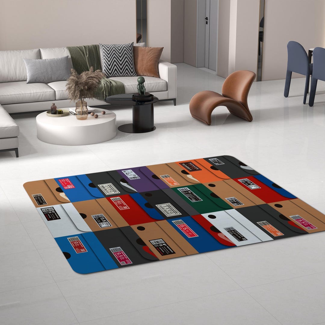Sneaker Box Rug, Shoes Box Rug Carpet, Shoes Rug Boots Rug Sneakers Rug ...