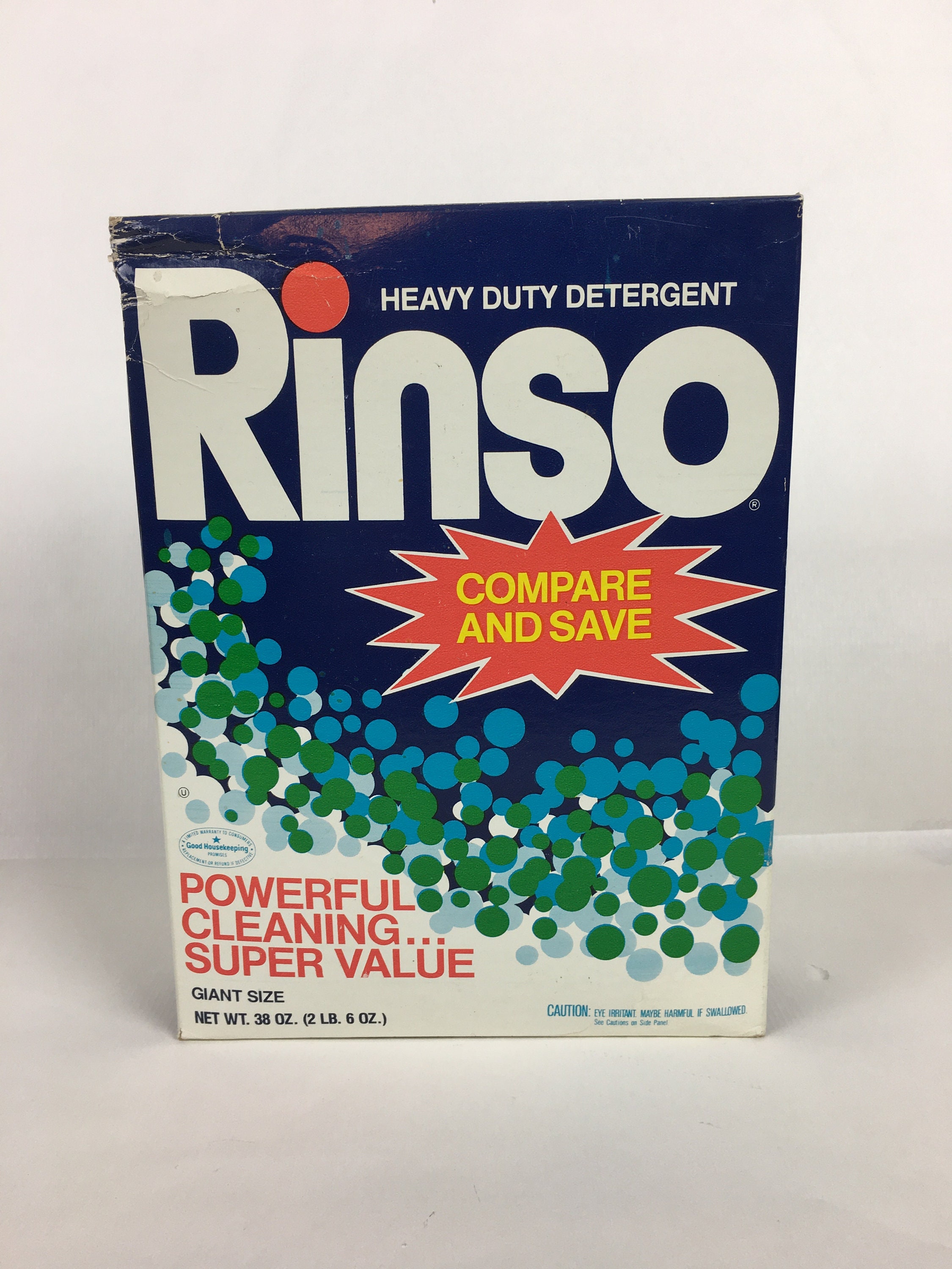 Vintage Rinso Detergent Retro Laundry Collectible Bright Graphics ...