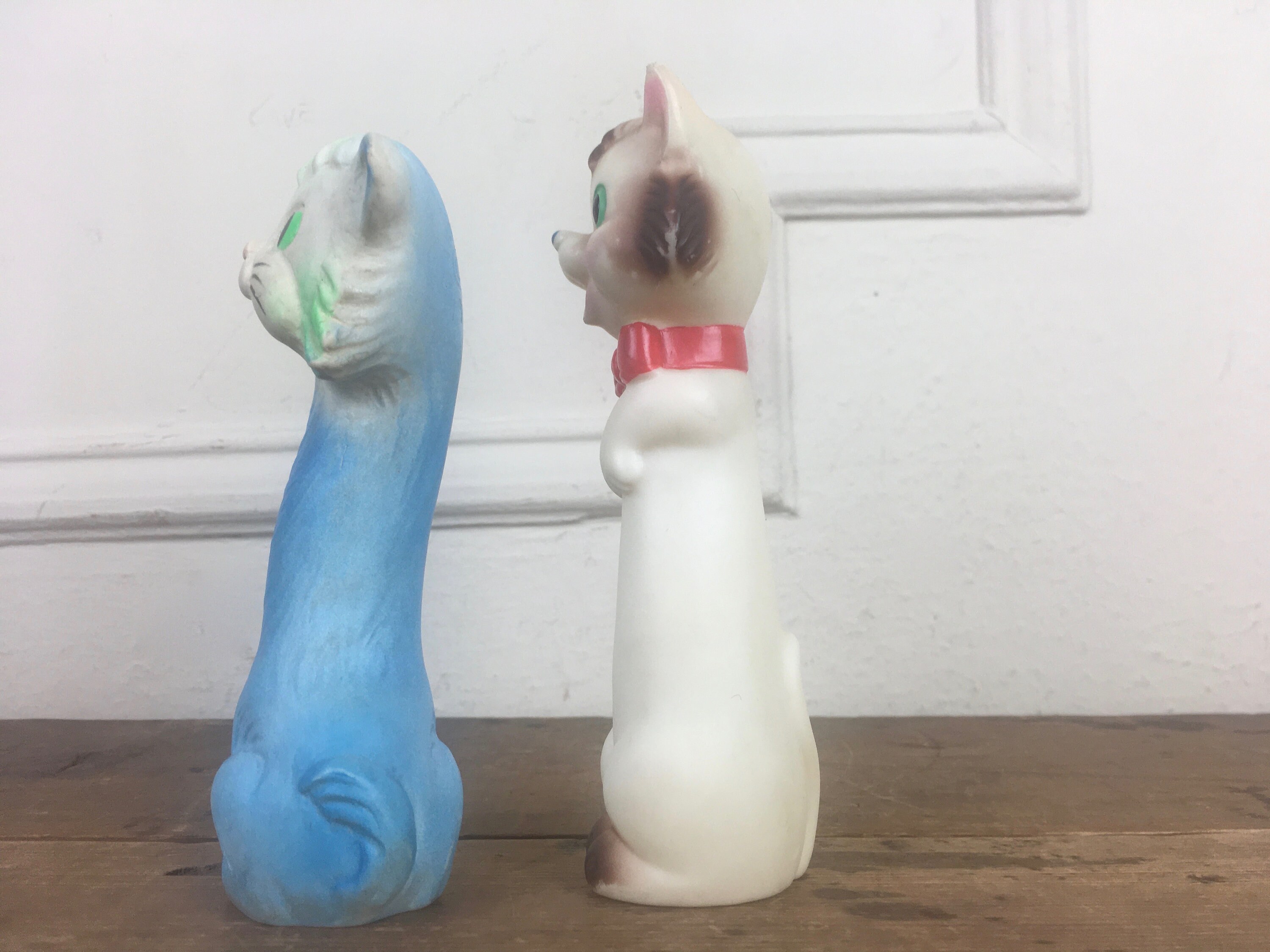 Meow, 1970s Vinyl Squeaky Cat Toys Vintage Baby Squeak Toy ...