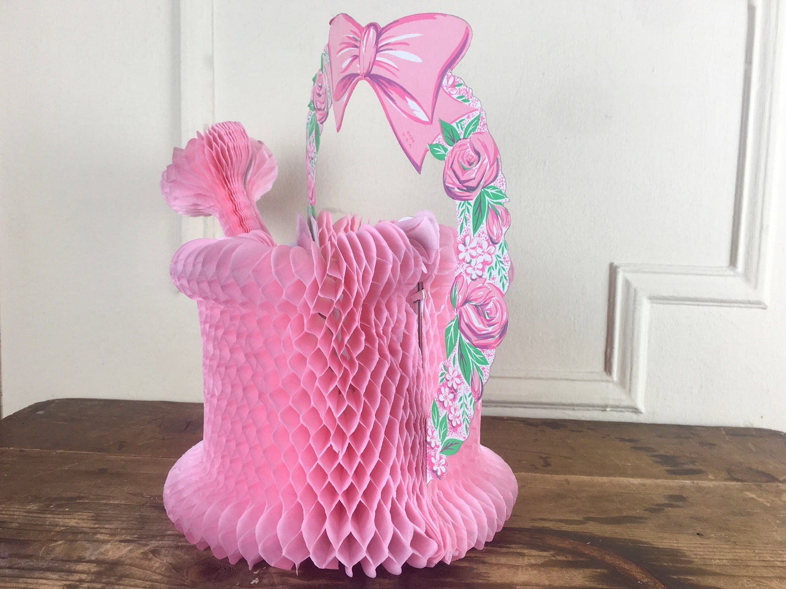 1960s Paper WATERING CAN Honeycomb Centerpiece Beistle | Etsy