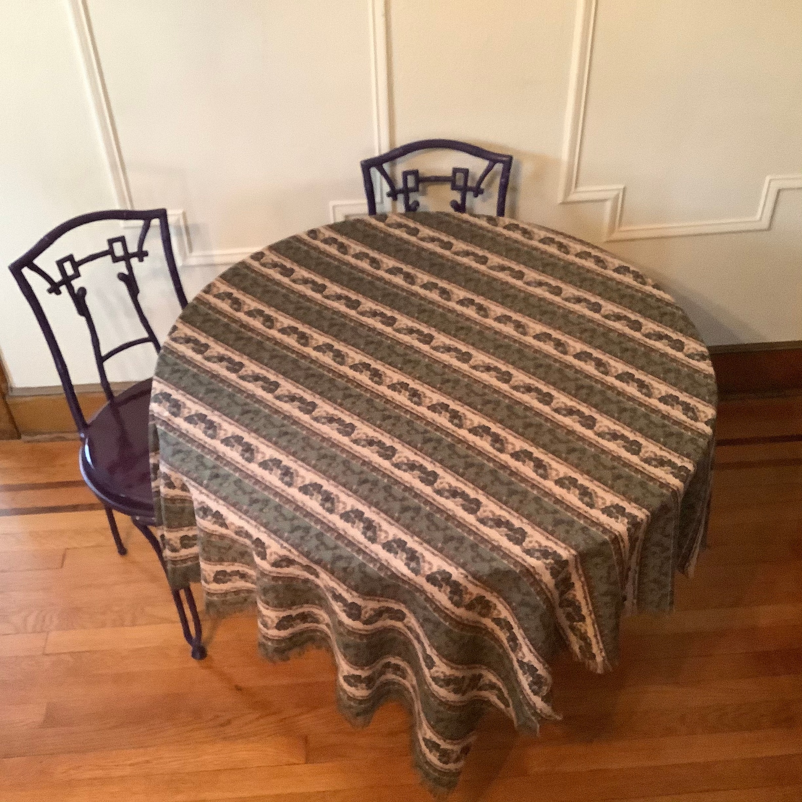 1980s Square Table Scarf / Shawl Bohemian Floral Stripes - Etsy