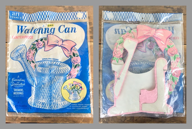 1960s Paper WATERING CAN Honeycomb Centerpiece Beistle | Etsy