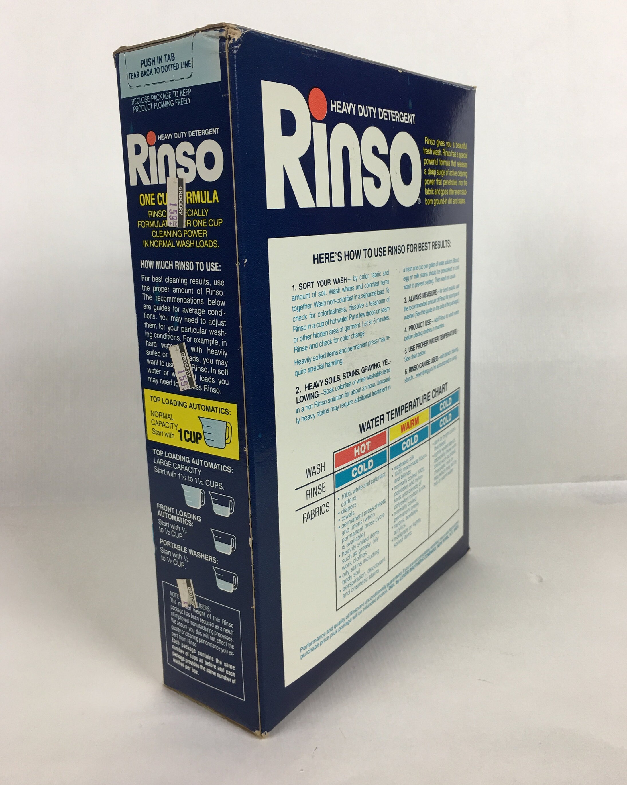 Vintage Rinso Detergent Retro Laundry Collectible Bright Graphics ...