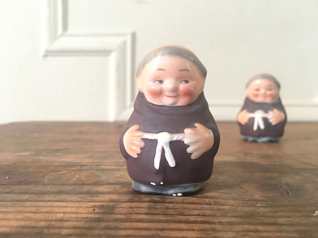 The Friars of the Table Vintage 1960s Ceramic Salt and Pepper - Etsy
