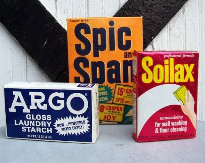 Vintage SPIC and SPAN ARGO and SOILAX Household Cleaners - Etsy
