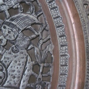 Vintage Renaissance Musician Hammer and Pierced Metal Platter - Etsy