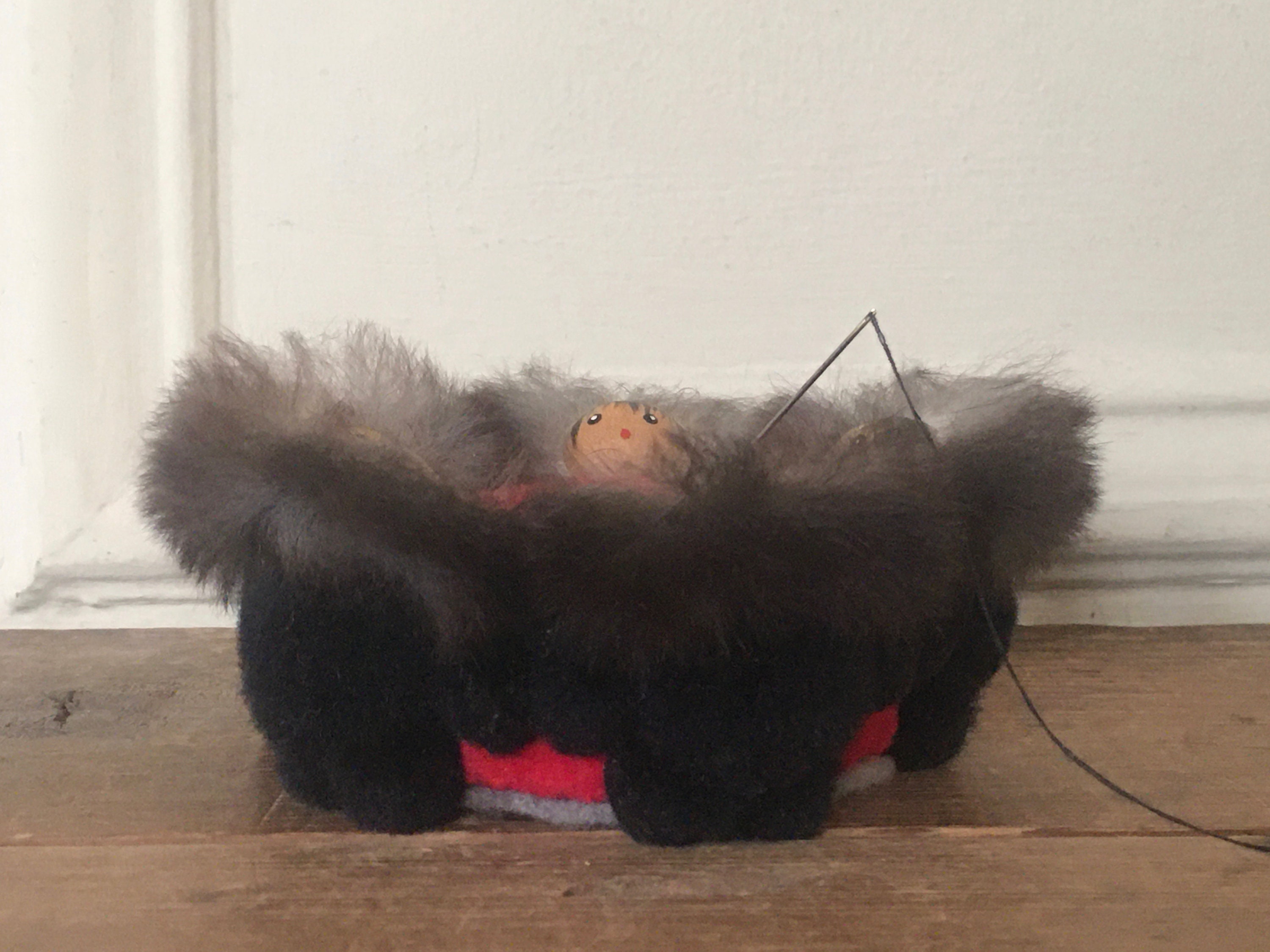 Vintage Inuit Blanket Toss Pin Cushion, Made in Alaska With Wooden ...