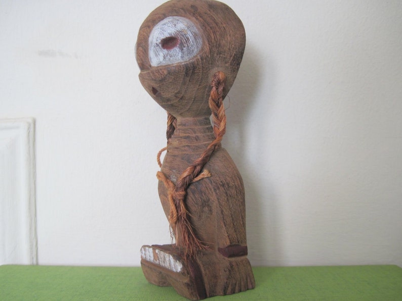 Old, Wooden, Hand Carved Paduang, Long Necked VOODOO DOLL Protective ...