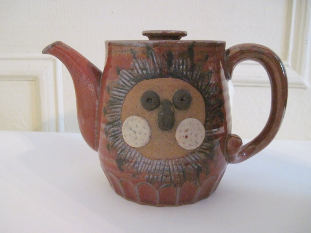 Two-faced Lion, Vintage Mid Century Modern Ceramic Studio Teapot - Etsy UK