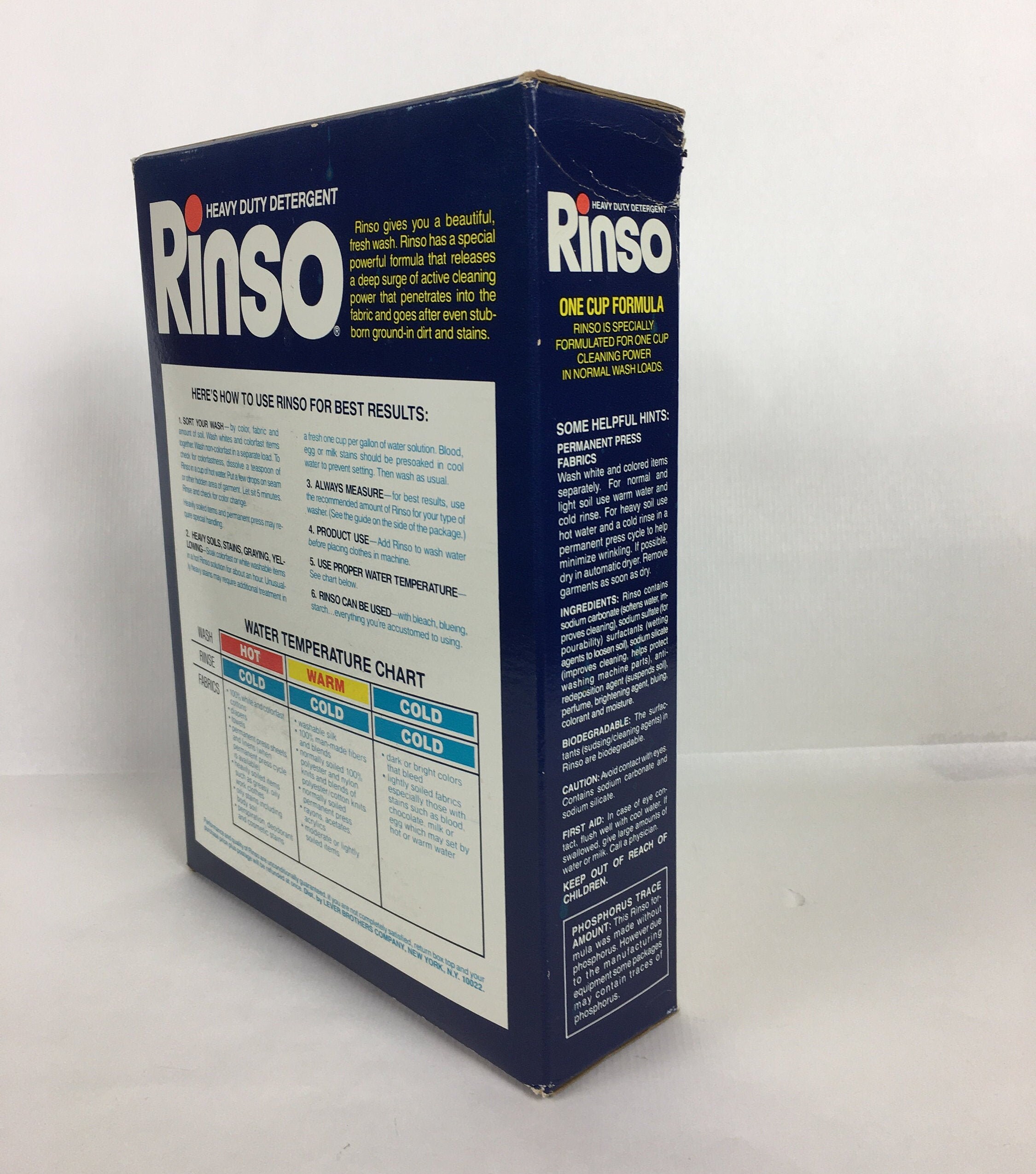 Vintage Rinso Detergent Retro Laundry Collectible Bright Graphics ...