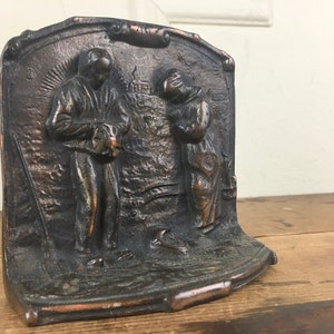 Thankful Farmers, Vintage Bronze Bookends With Repoussé Farming ...