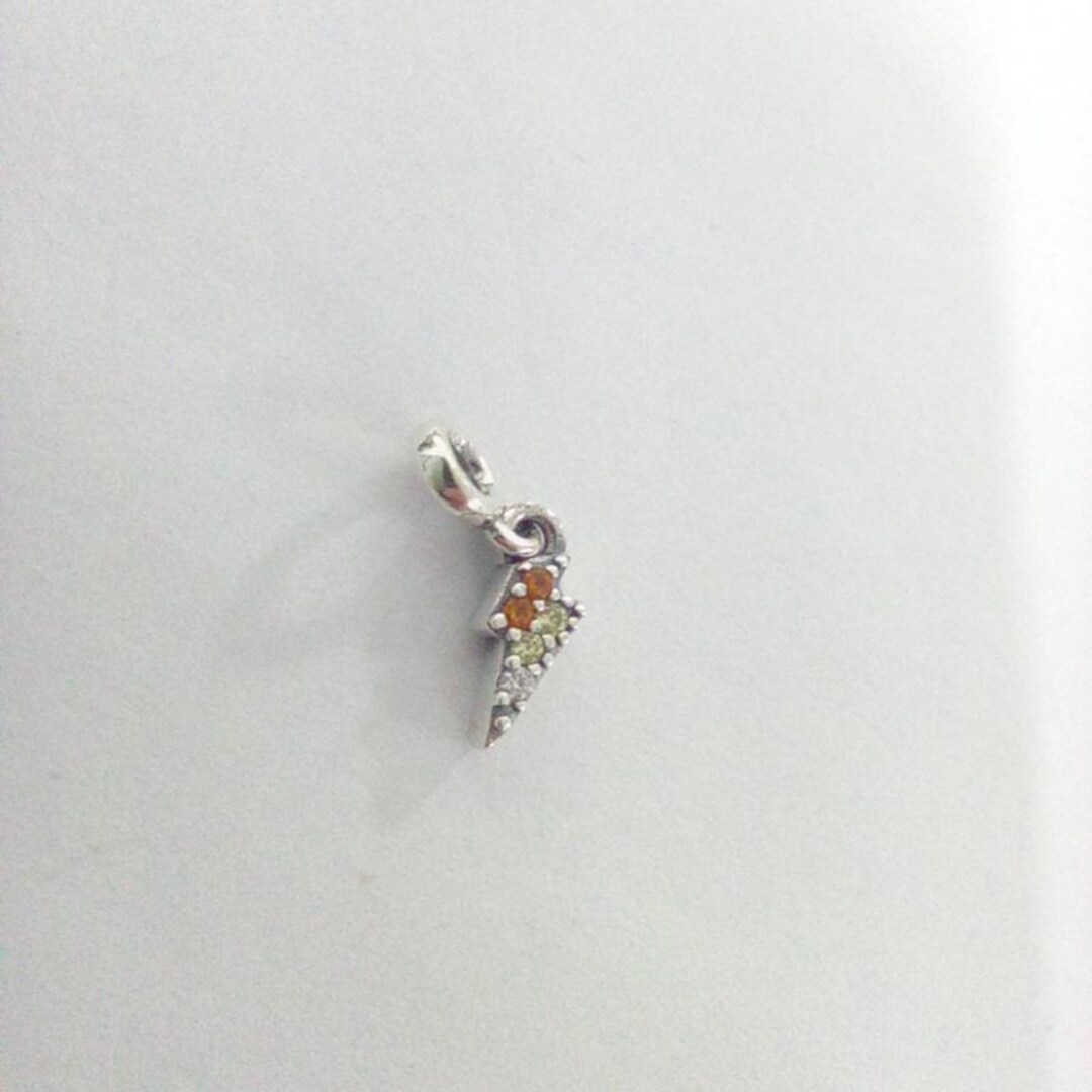 Pandora Collection Silver Bead Charm Sparkling Lightning - Etsy