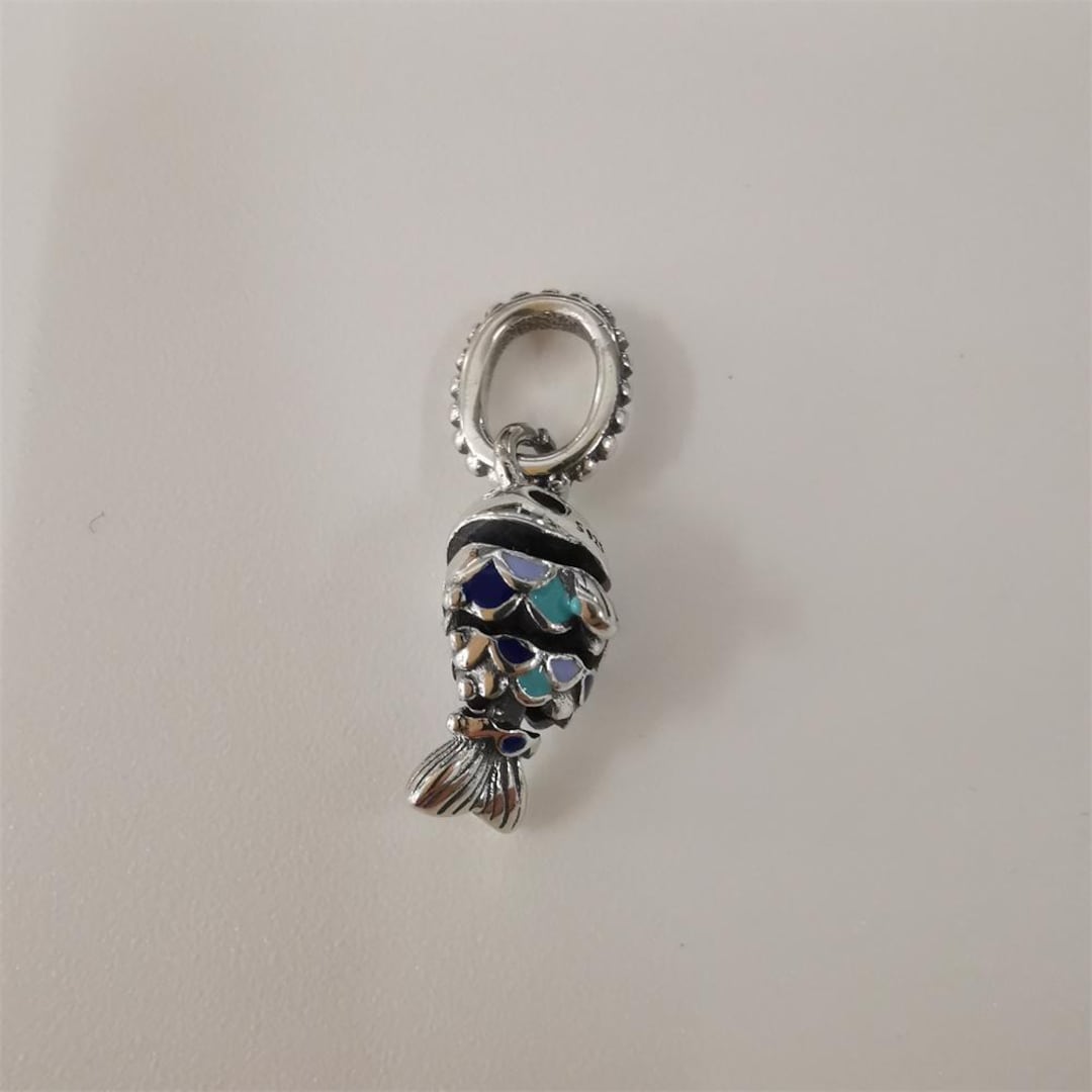 Pandora Blue Scaled Fish S925 Silver Dangle Charm - Etsy