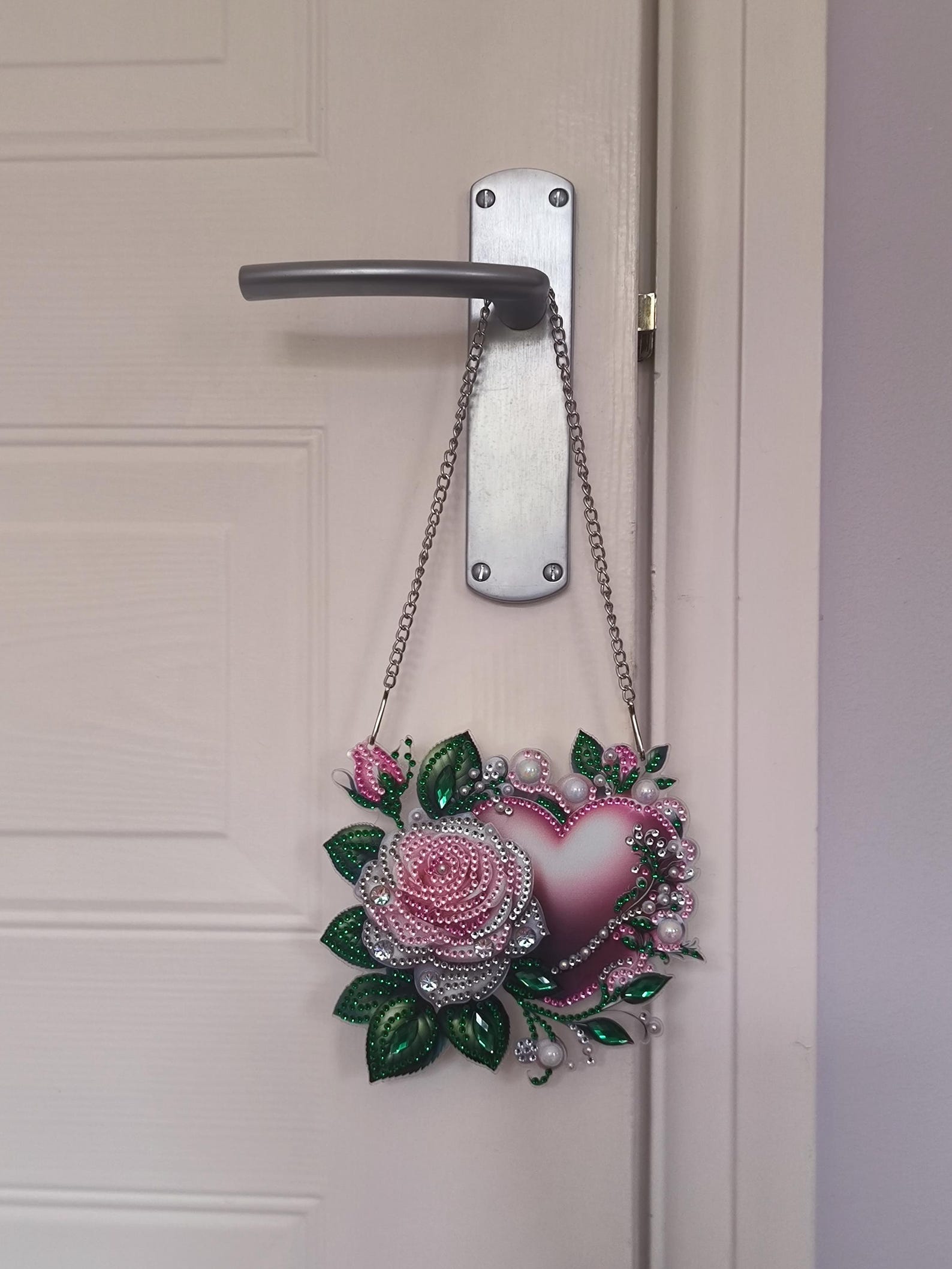 5D DIAMOND ART Heart & Rose Sun Catcher 15cm X 14m - Etsy