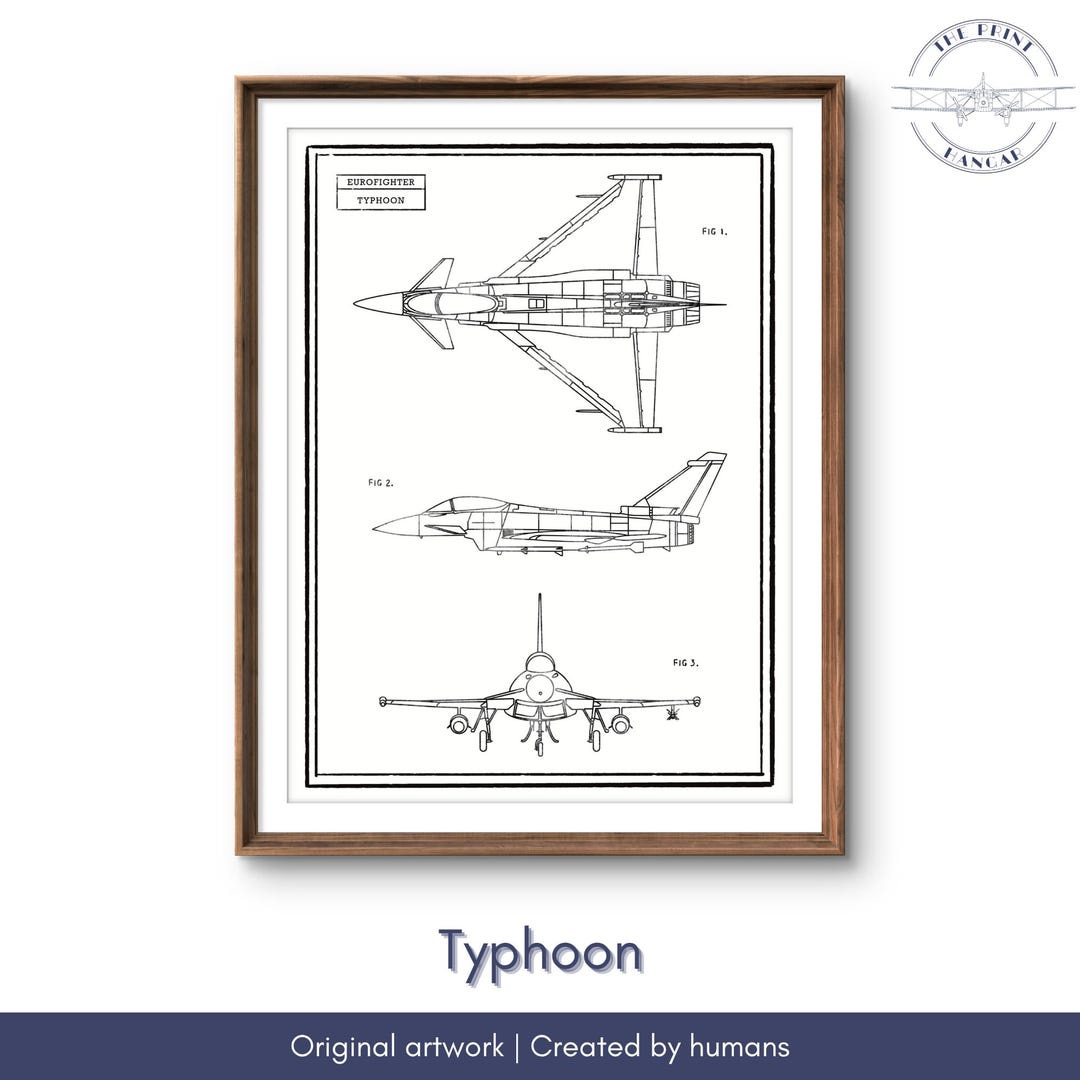 Eurofighter Typhoon, White | Airplane Wall Art, Aviation Art, Airplane ...