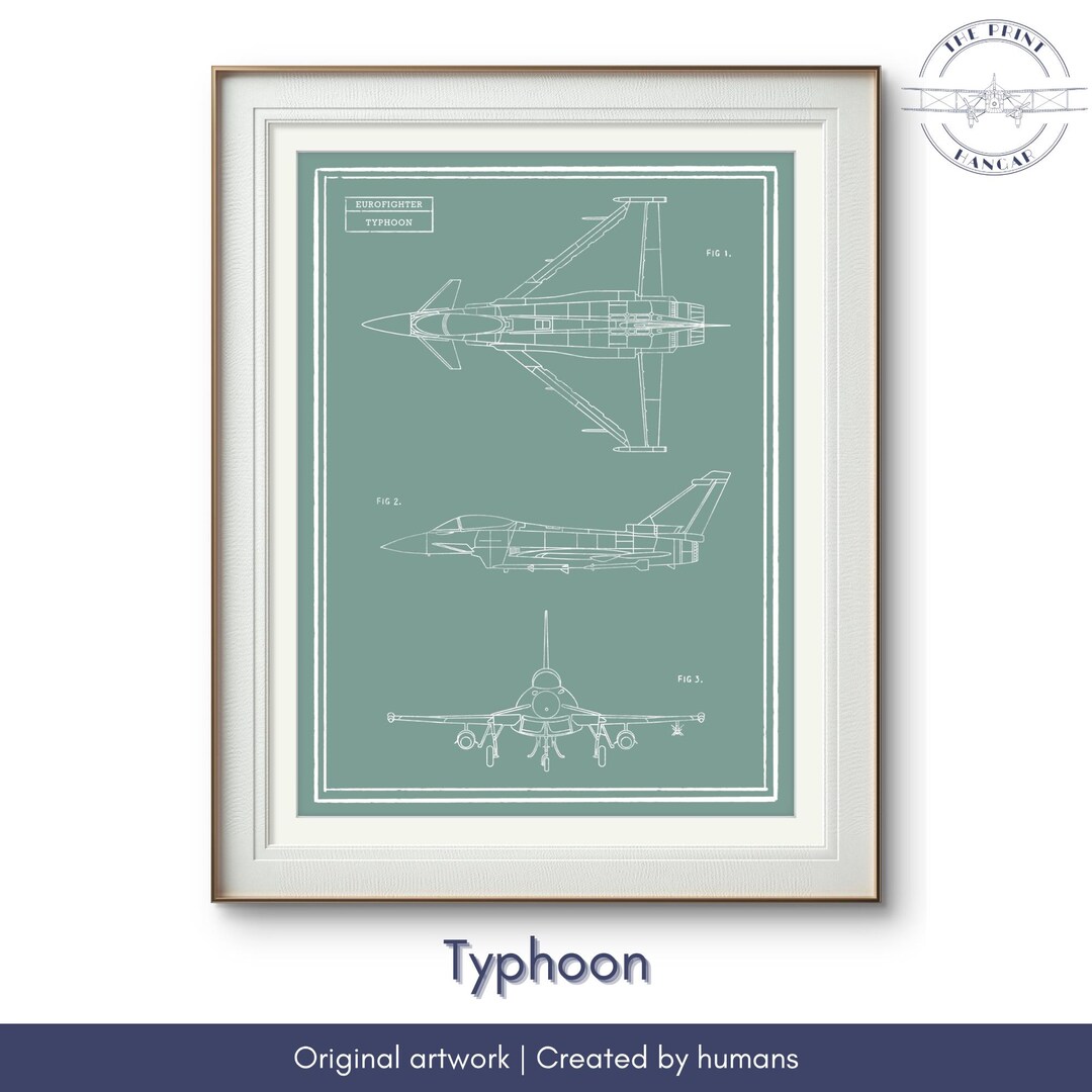 Eurofighter Typhoon, Green | Airplane Wall Art, Aviation Art, Airplane ...
